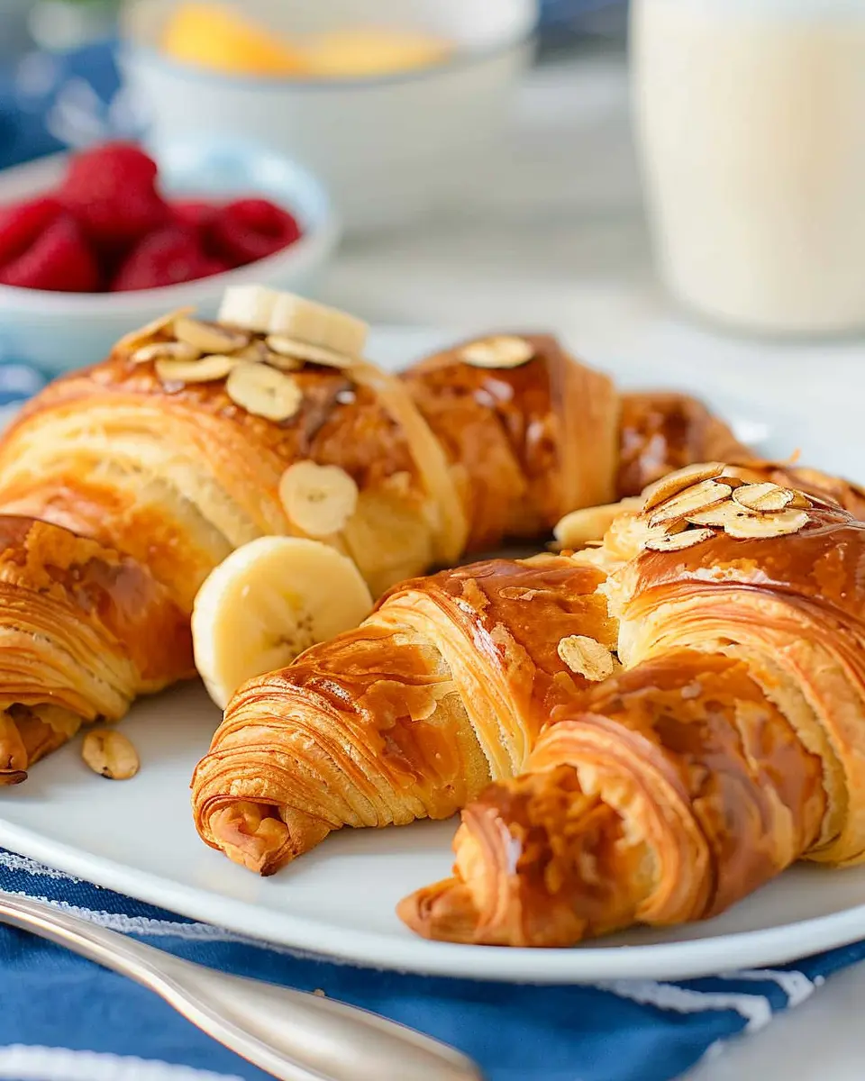 easy banana croissants