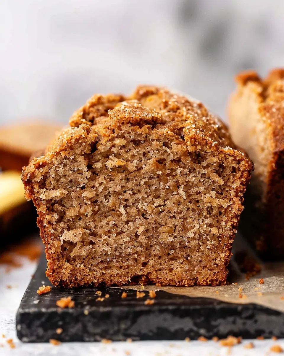 whole wheat cinnamon crunch banana bread