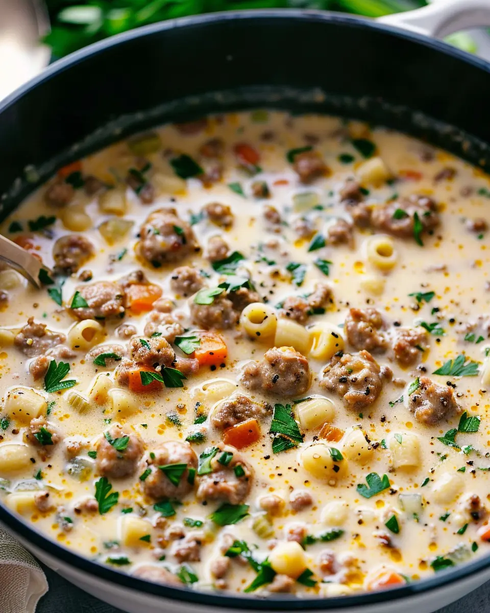 creamy parmesan italian sausage soup